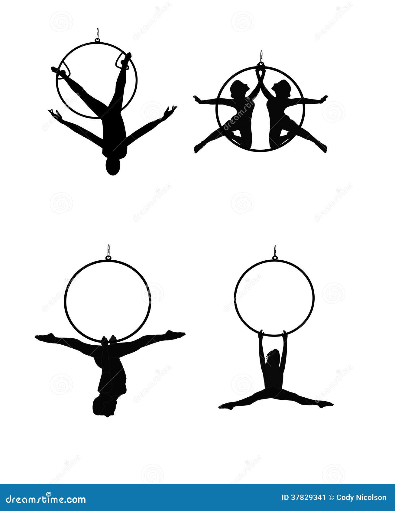 Hoop and ring dancers stock vector. Illustration of athletic - 37829341