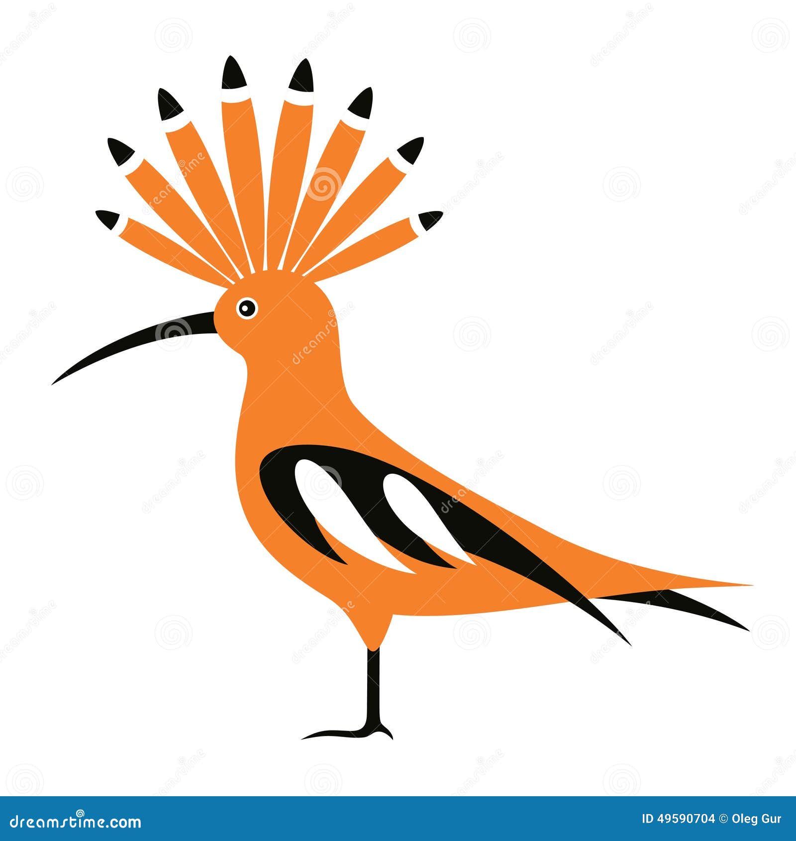 Flying Hoopoe Bird Upupa On A Side View Silhouette Found In Map Of ...