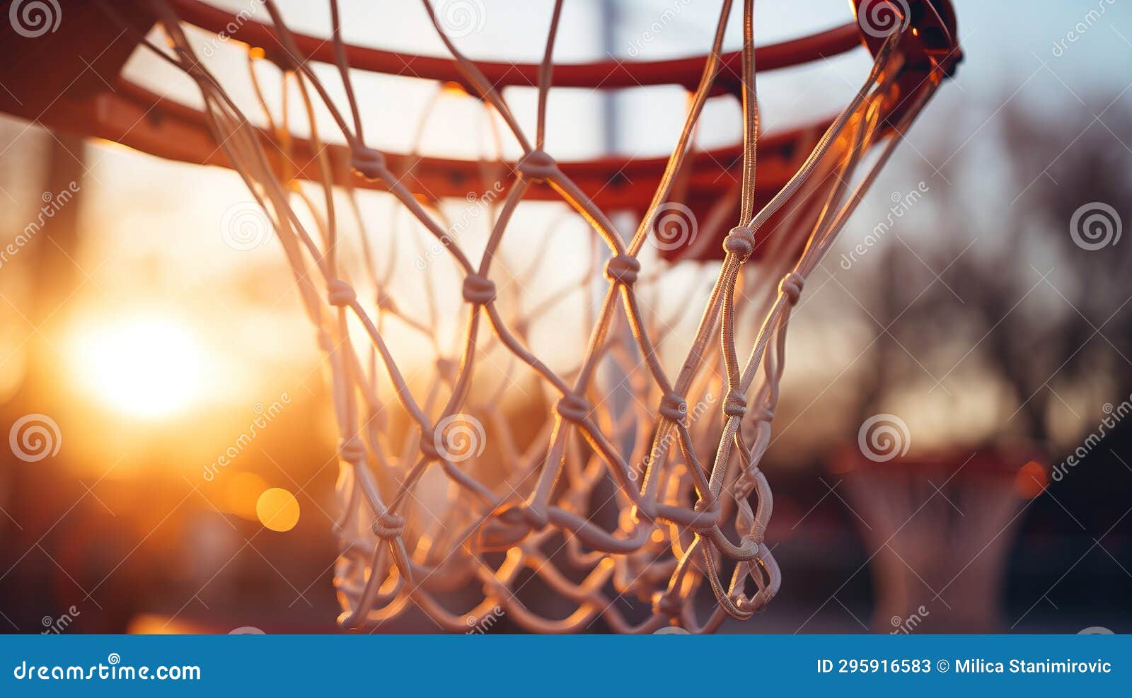Hoops Up Close: Detailed View of a Basketball Net Stock Illustration ...