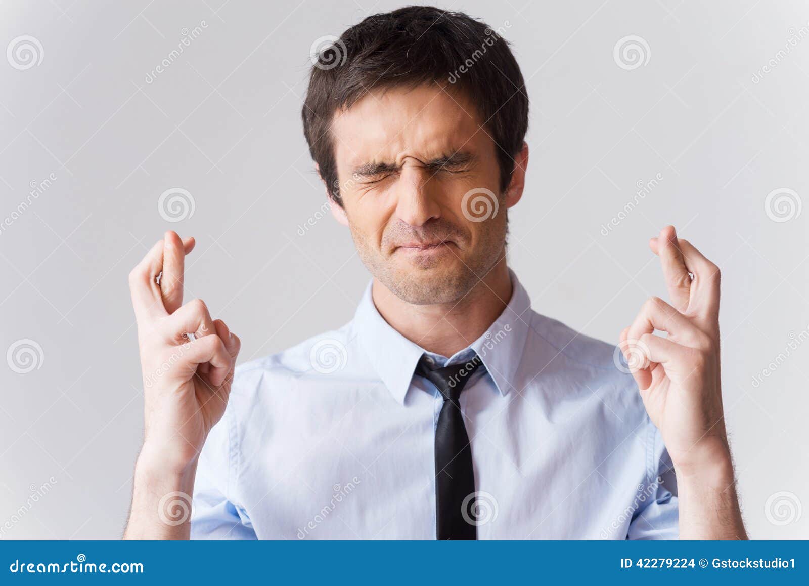 Hoopvol het voelen stock foto. Image of kaukasisch, volwassen - 42279224