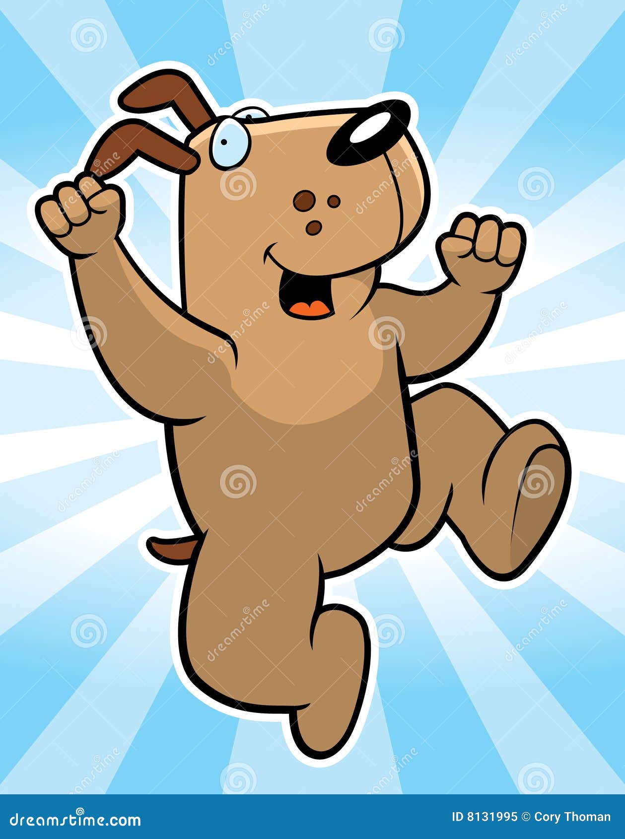 Hooray Dog stock vector. Illustration of cartoon, animal - 8131995