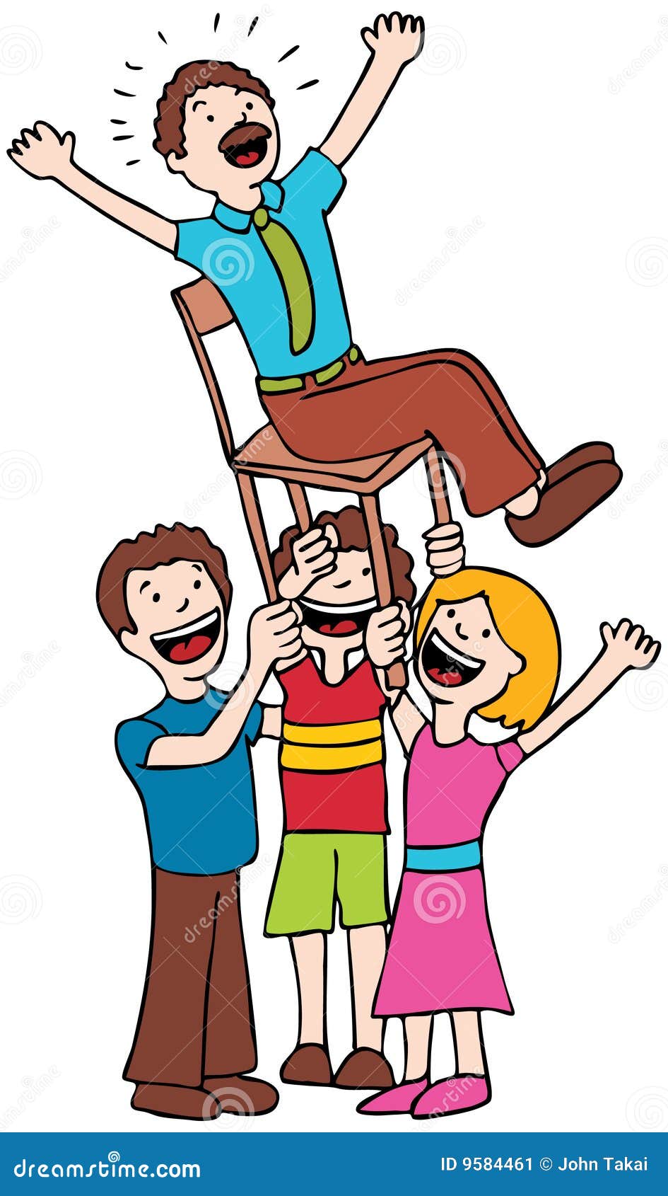 Hooray para el papá ilustración del vector. Ilustración de amor - 9584461