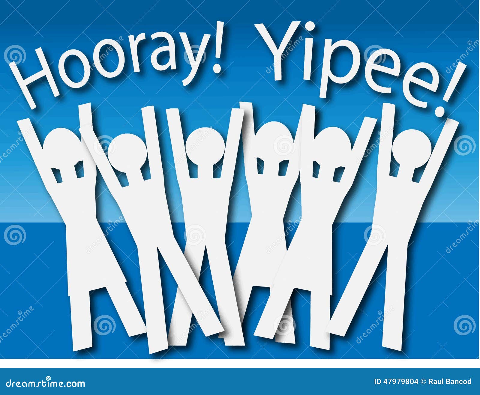 Hooray! Yippee! ilustração do vetor. Ilustração de conceito - 47979804