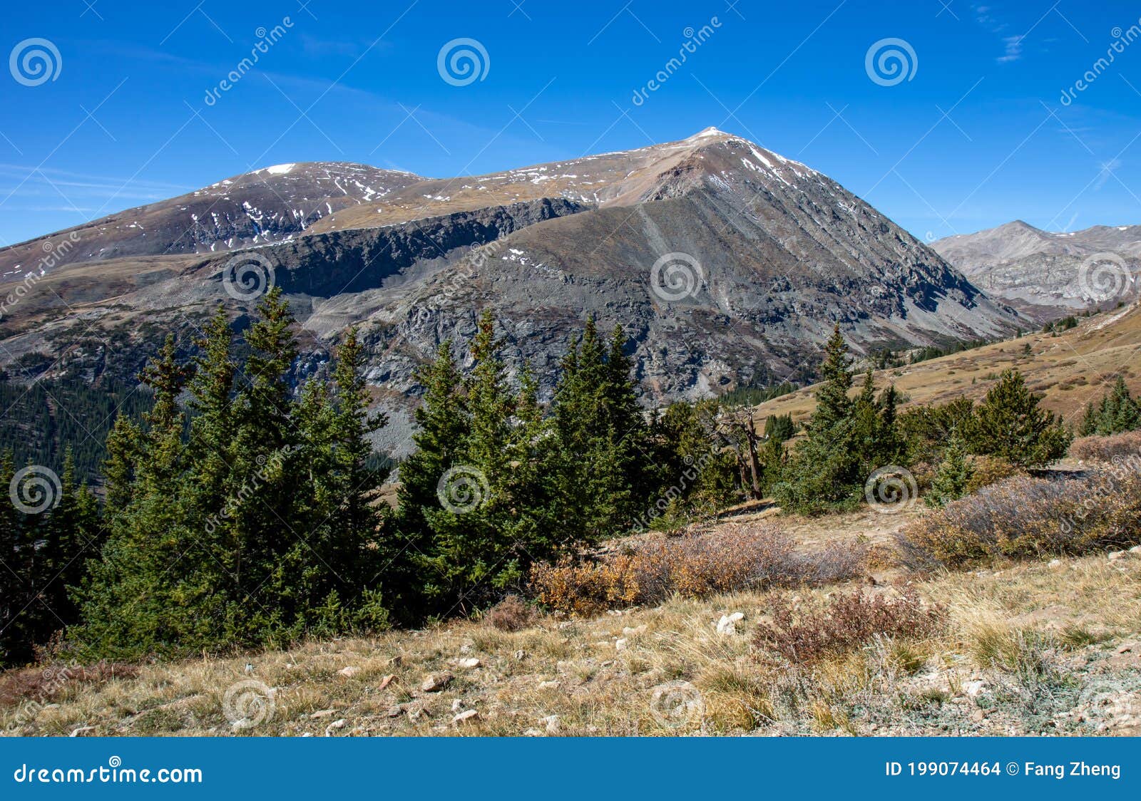 Hoosier Pass on Breckenridge Colorado Stock Photo - Image of hill ...