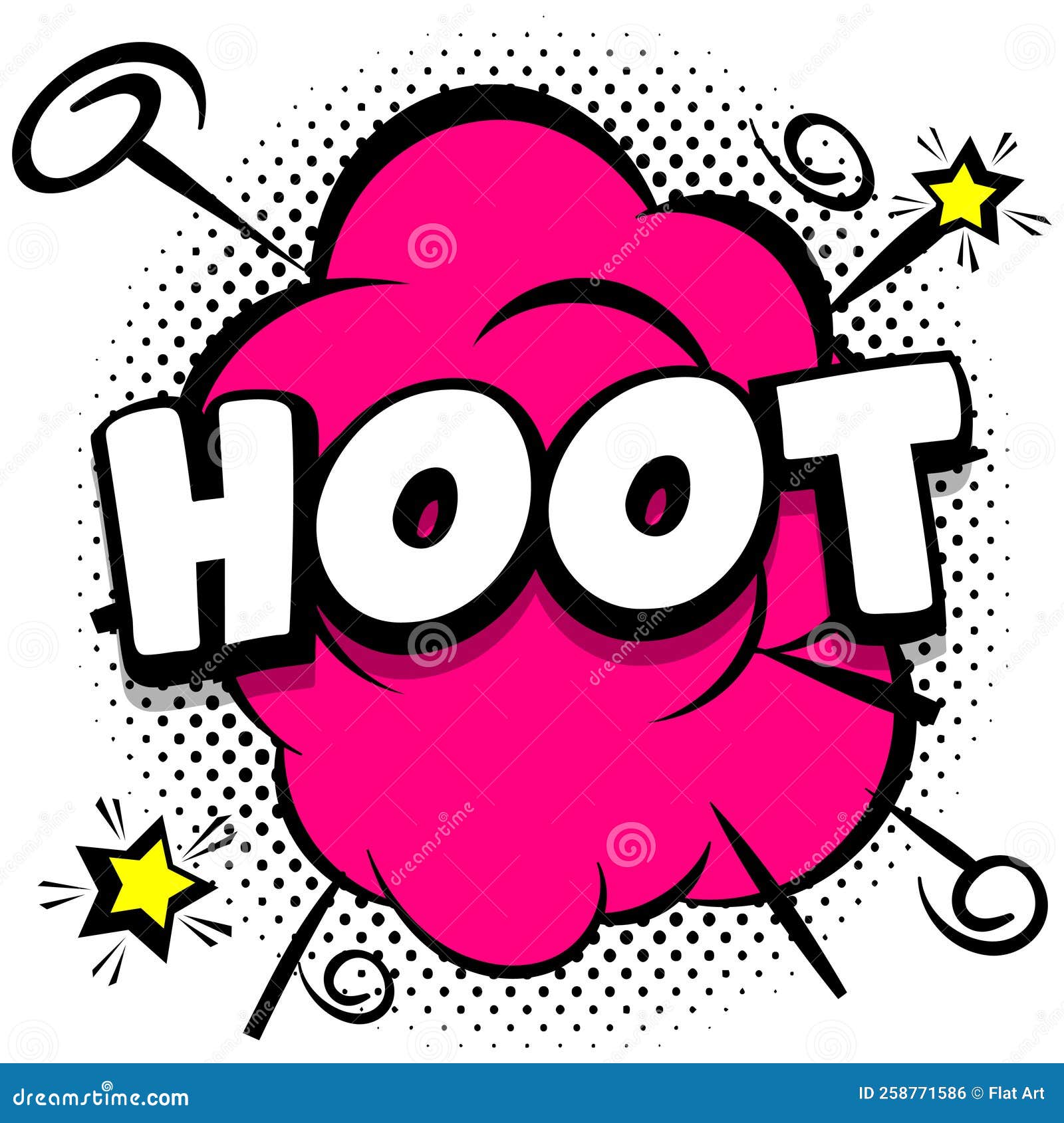 Hoot Comic Bright Template With Speech Bubbles On Colorful Frames Stock Vector Illustration Of