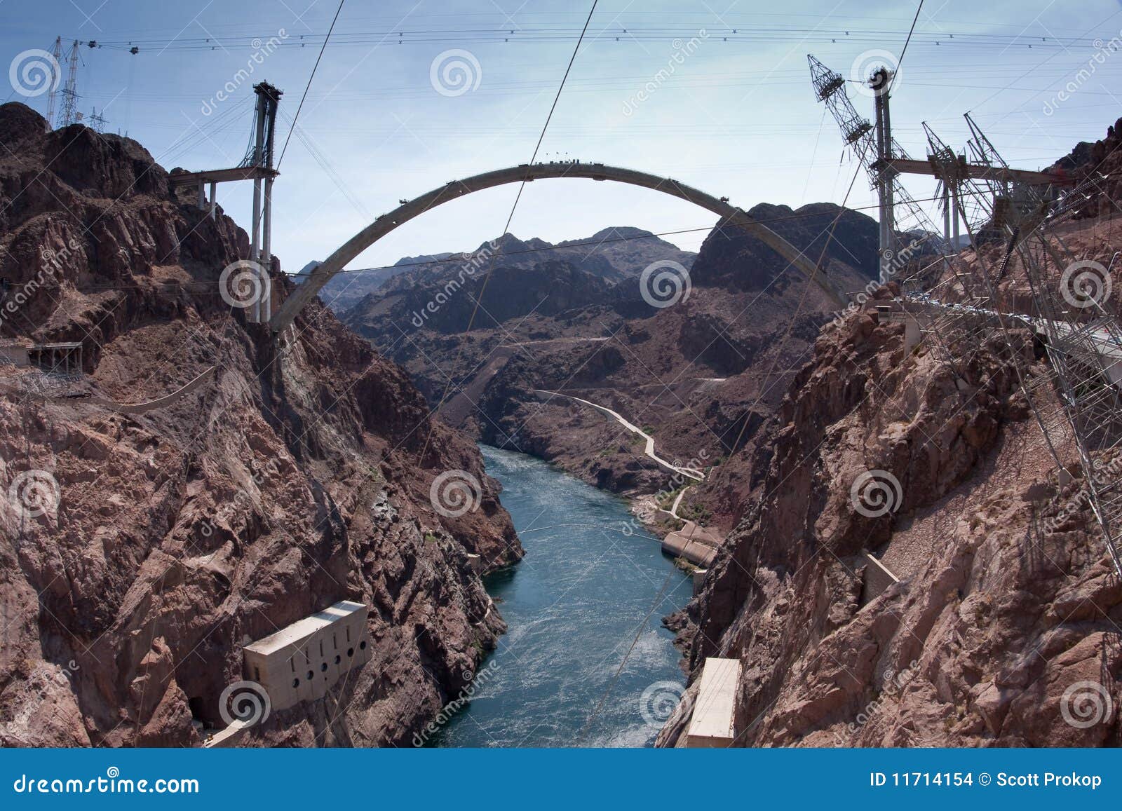 Hoover Dam Bypass Bridge Contruction Stock Photo - Image of nevada ...