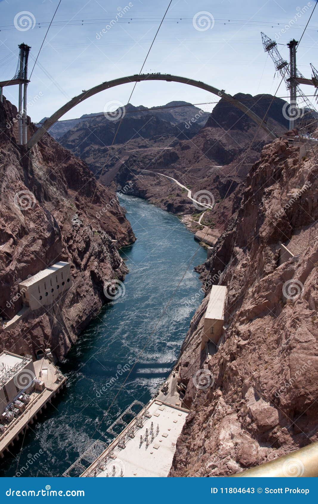 Hoover Dam Bypass Bridge Contruction Stock Image - Image of concrete ...