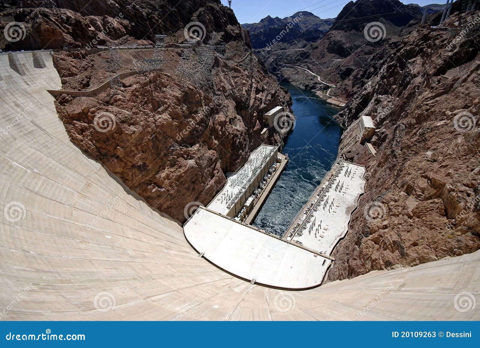 Hoover Dam Hooverdam Las Vegas Stock Image - Image of sunny, desert ...