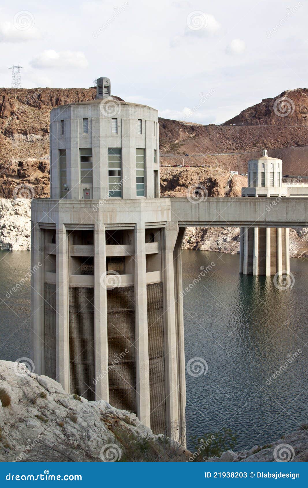 Hoover Dam intake tower stock image. Image of river, intake - 21938203