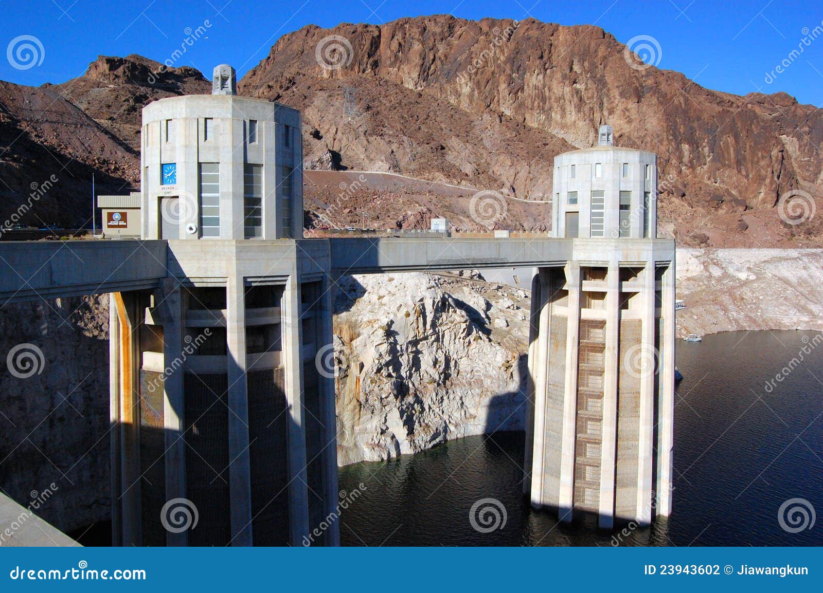 Hoover Dam Intake Towers stock photo. Image of arizona - 23943602