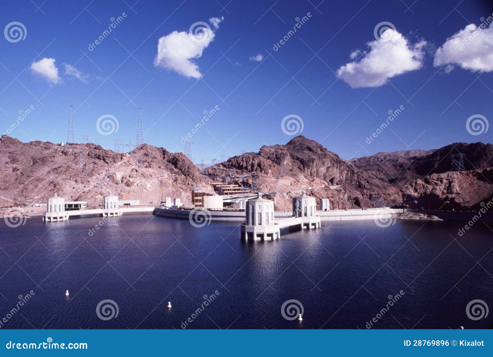 Hoover Dam , Lake Mead And Colorado River Bridge Stock Photography ...