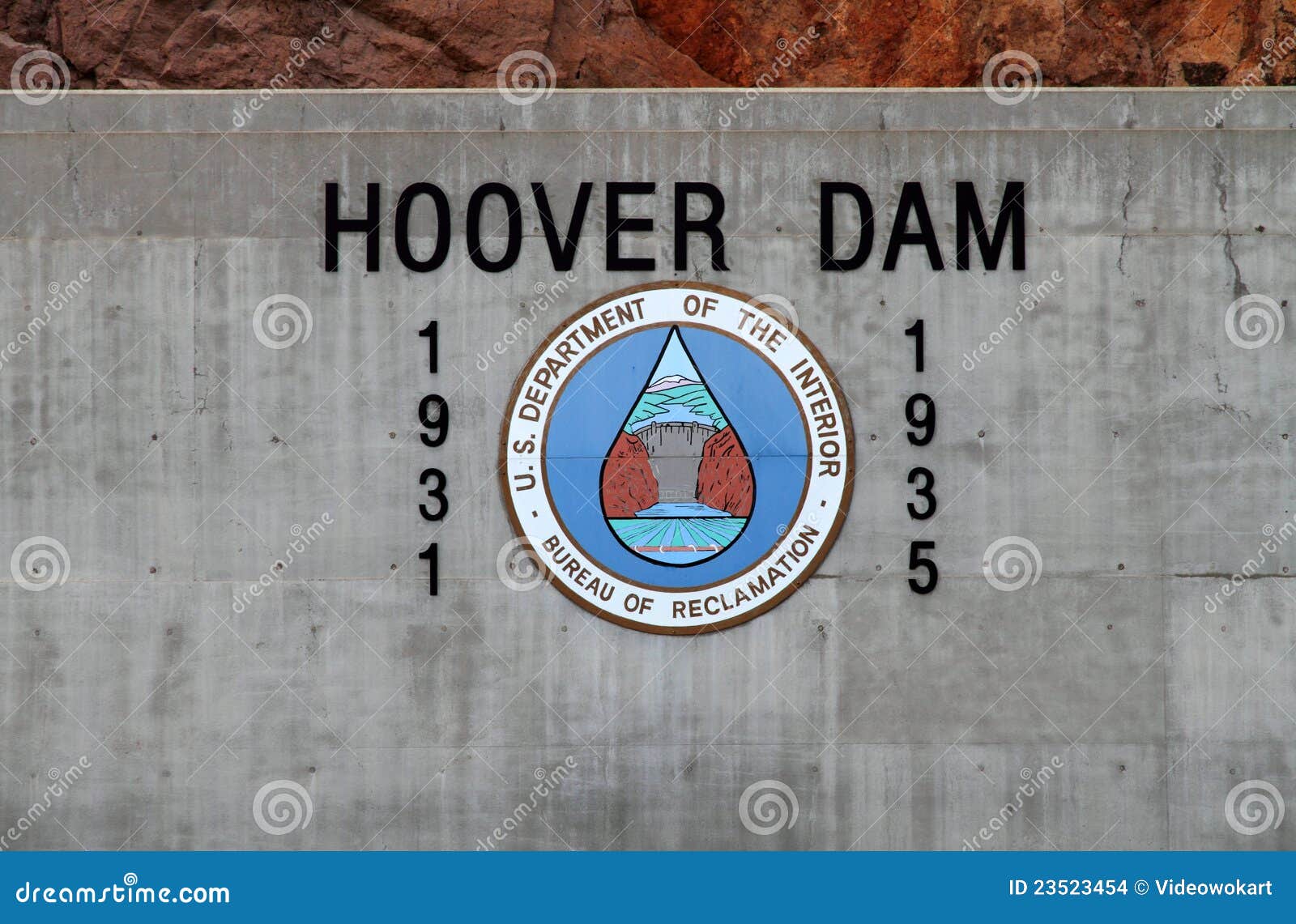 Hoover Dam logo editorial stock image. Image of tourism - 23523454