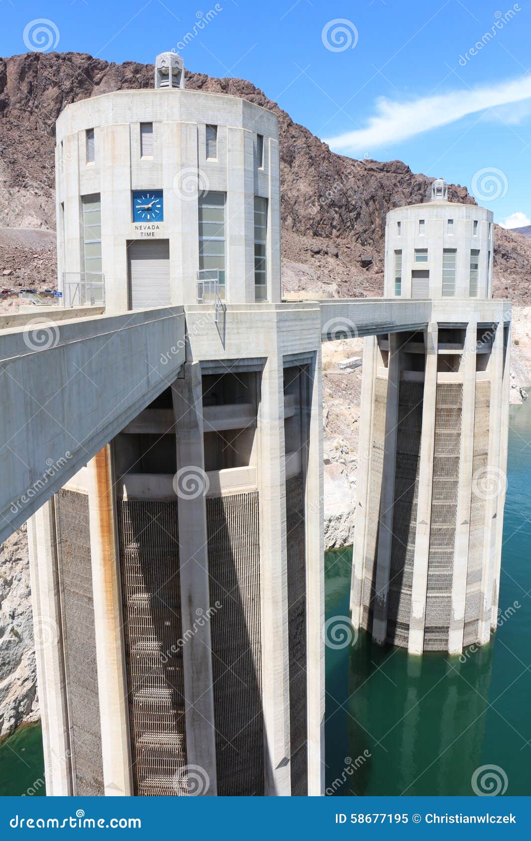 Hoover dam stock image. Image of hoover, turbine, nevada - 58677195