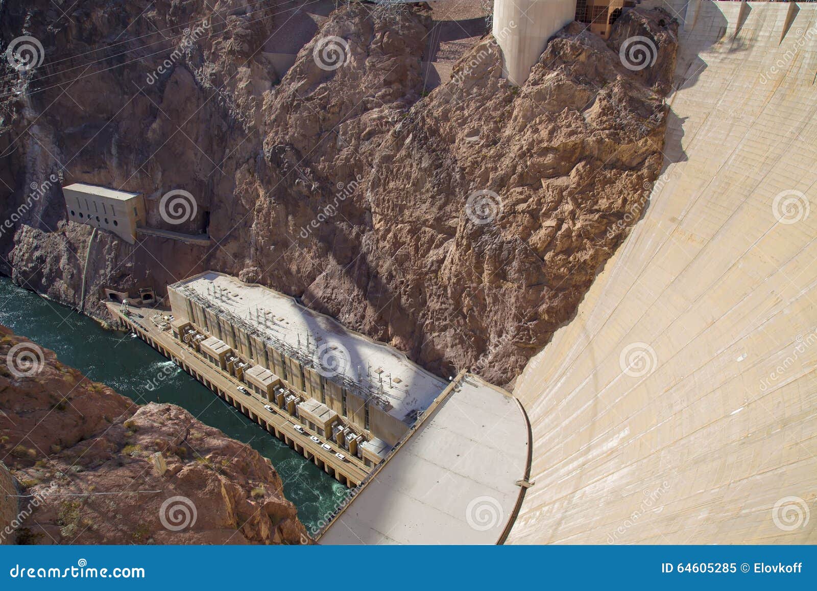 Hoover Dam - View from Above Stock Image - Image of engineering ...