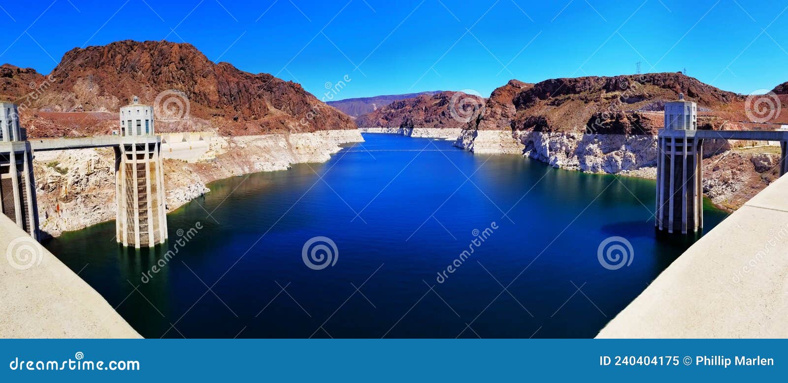 Hoover Dam Water Levels stock image. Image of view, levels - 240404175