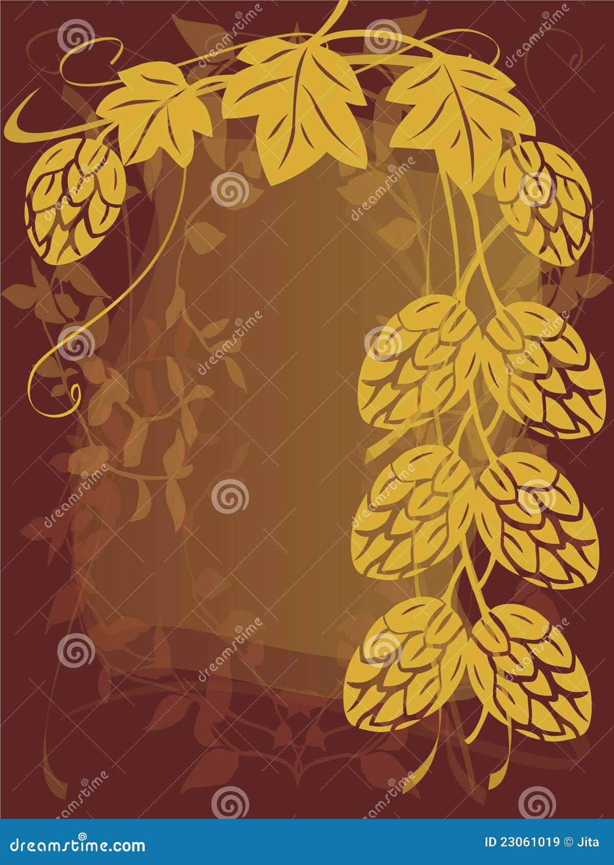 Hop background stock vector. Illustration of beer, sour - 23061019