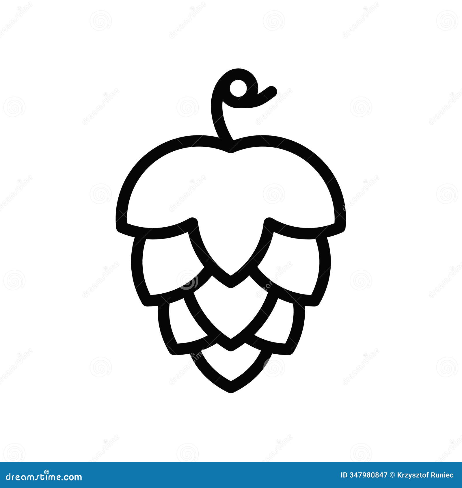 Hop cone - vector icon stock illustration. Illustration of nature ...
