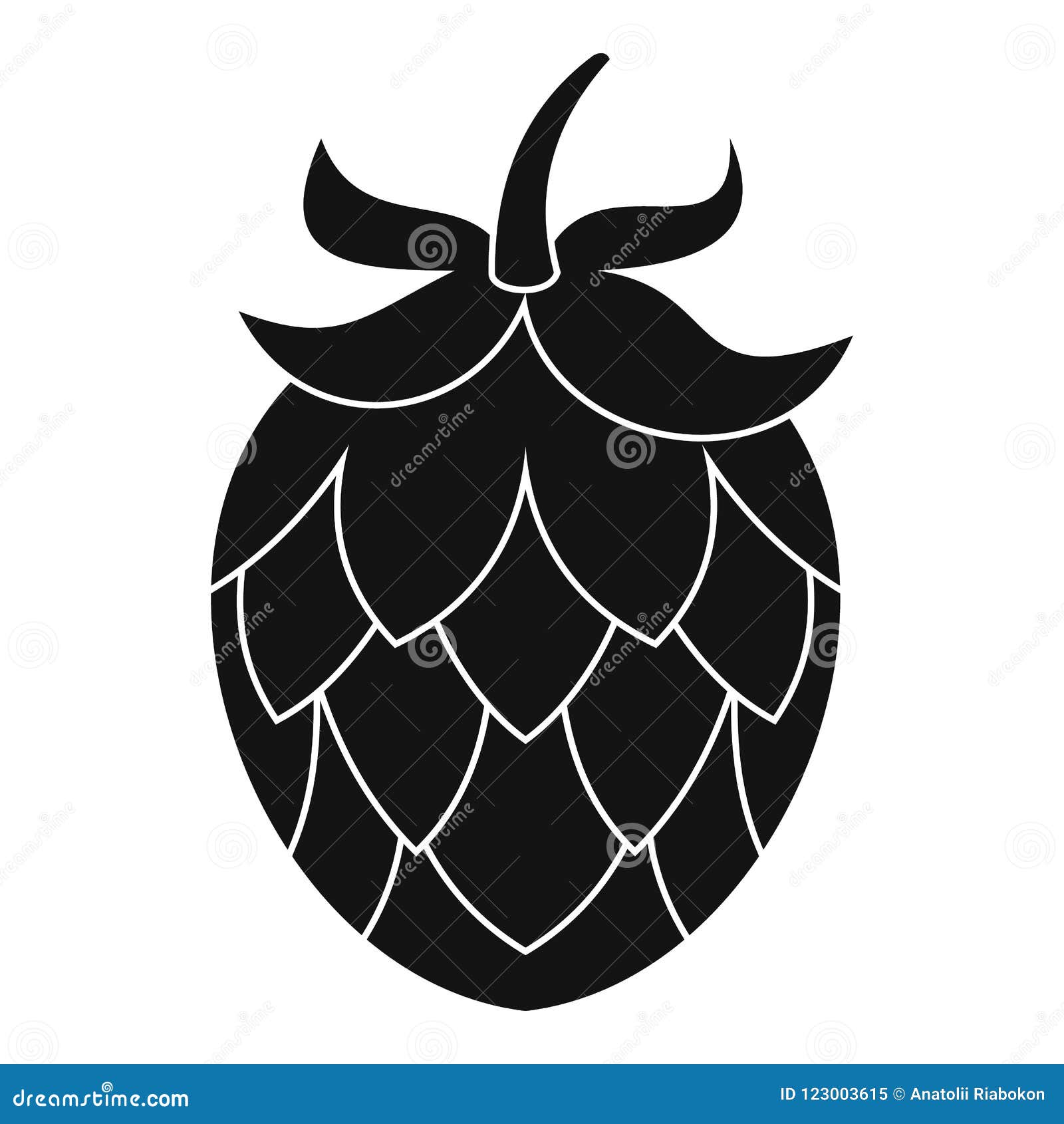 Hop icon, simple style. stock illustration. Illustration of brew ...