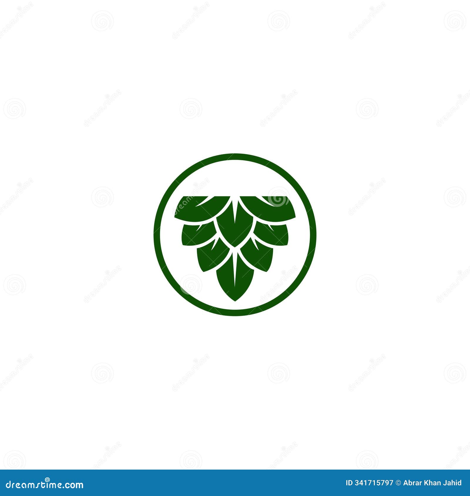 Hop leaf vector logo stock vector. Illustration of biology - 341715797