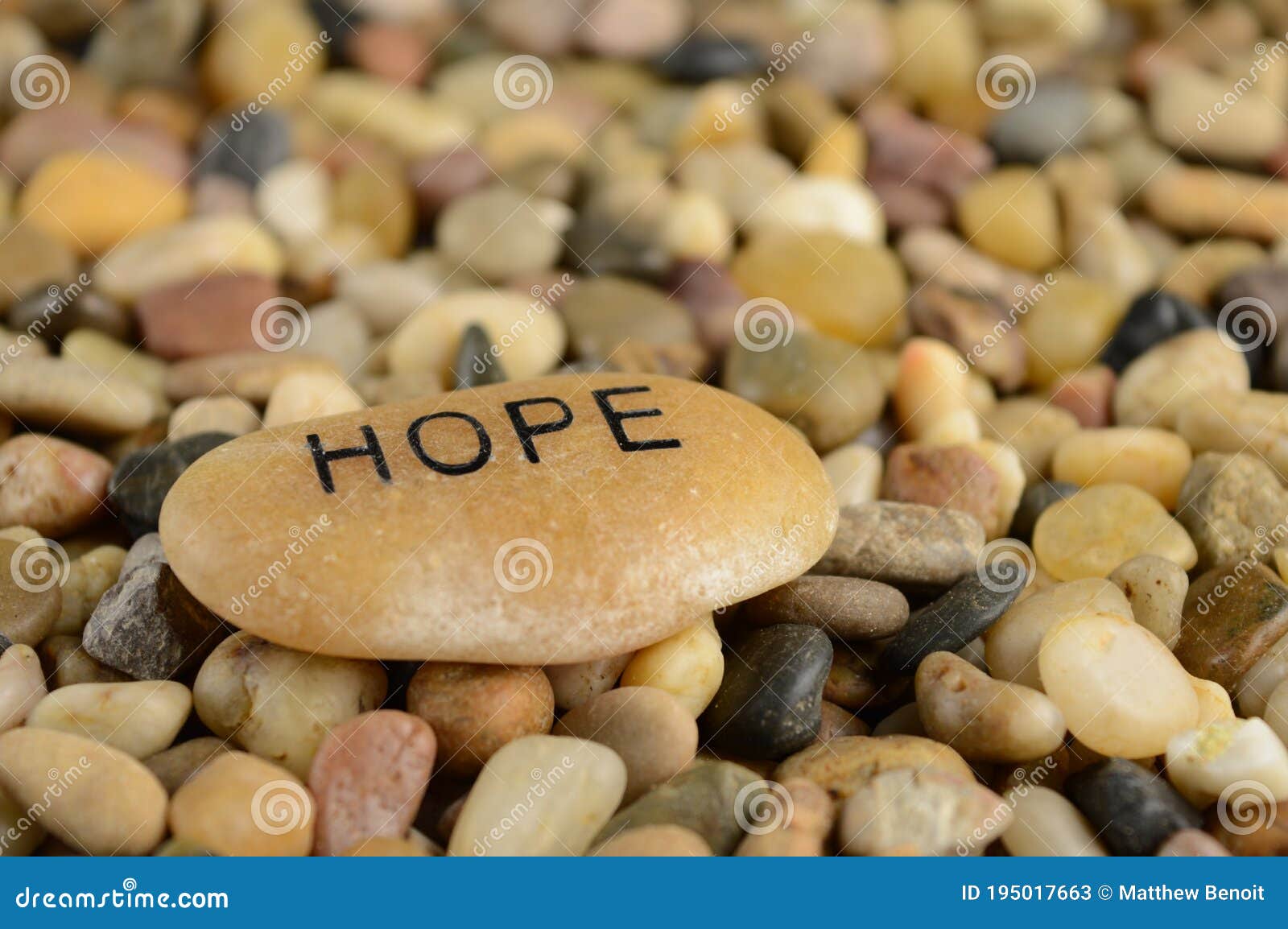 Hope Affirmation Stone stock image. Image of inspiration - 195017663
