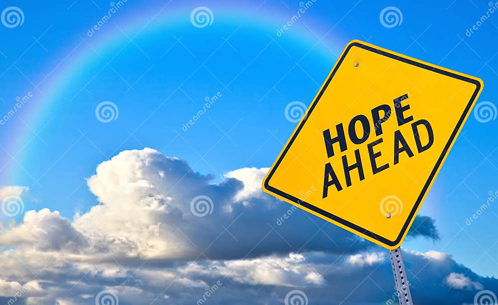 Hope ahead road sign stock photo. Image of idea, direction - 22268416