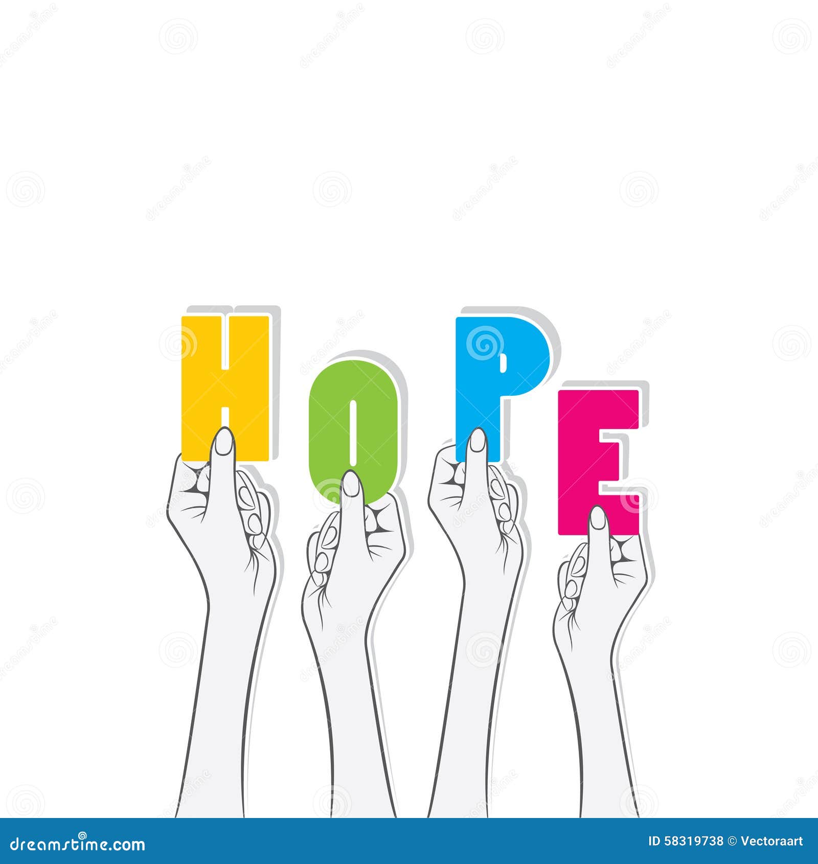 Hope banner concept design stock vector. Illustration of courage - 58319738