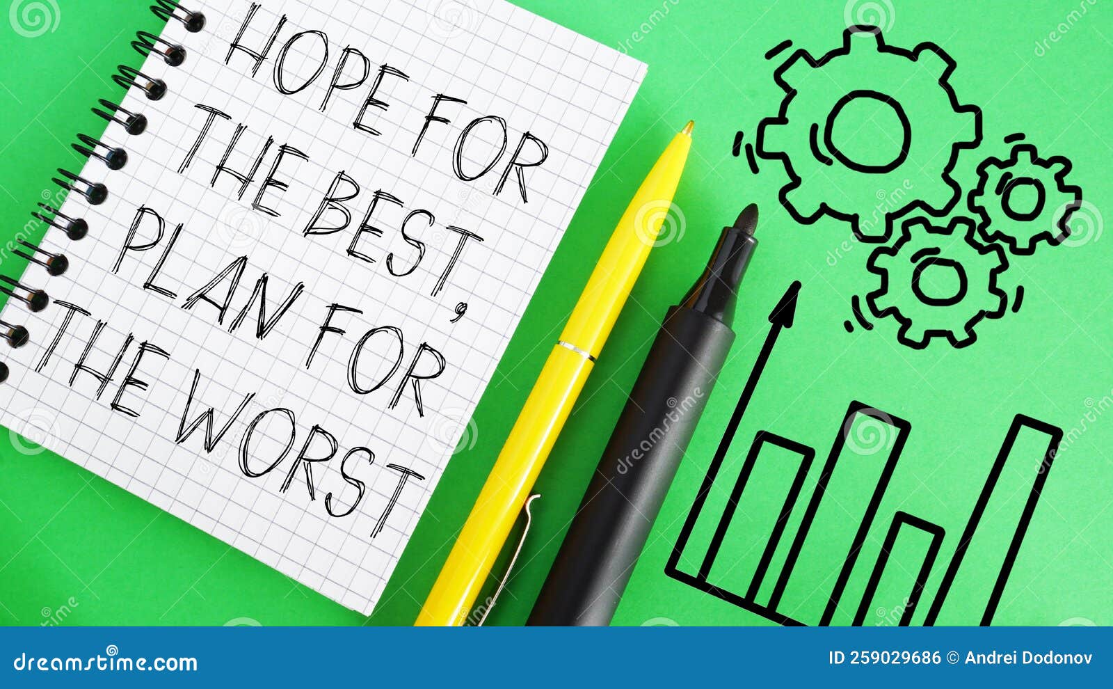 Hope for the Best, Plan for the Worst is Shown Using the Text Stock ...