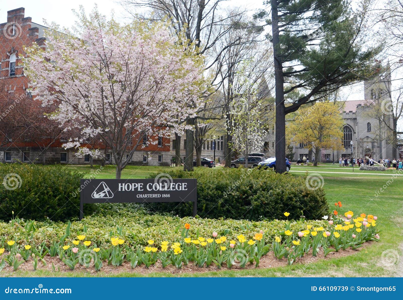 Hope College sign editorial stock image. Image of michigan - 66109739