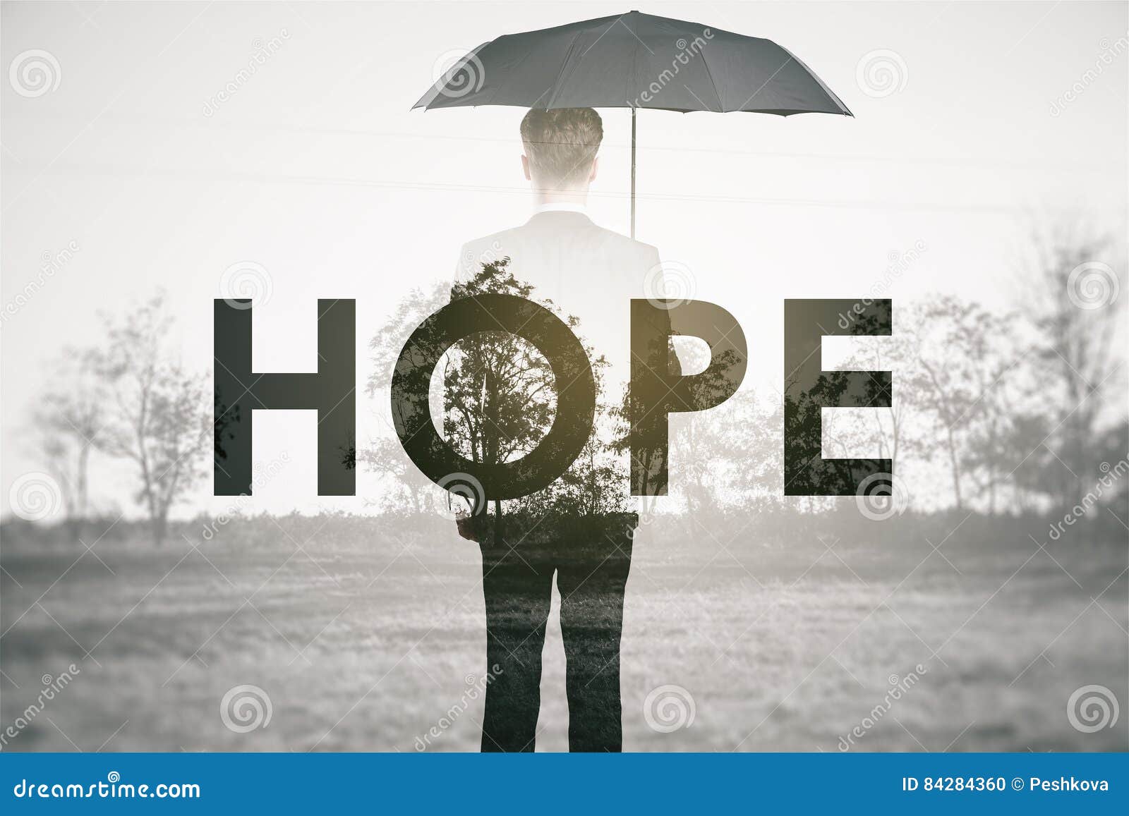 Hope concept stock photo. Image of person, cloudy, cover - 84284360