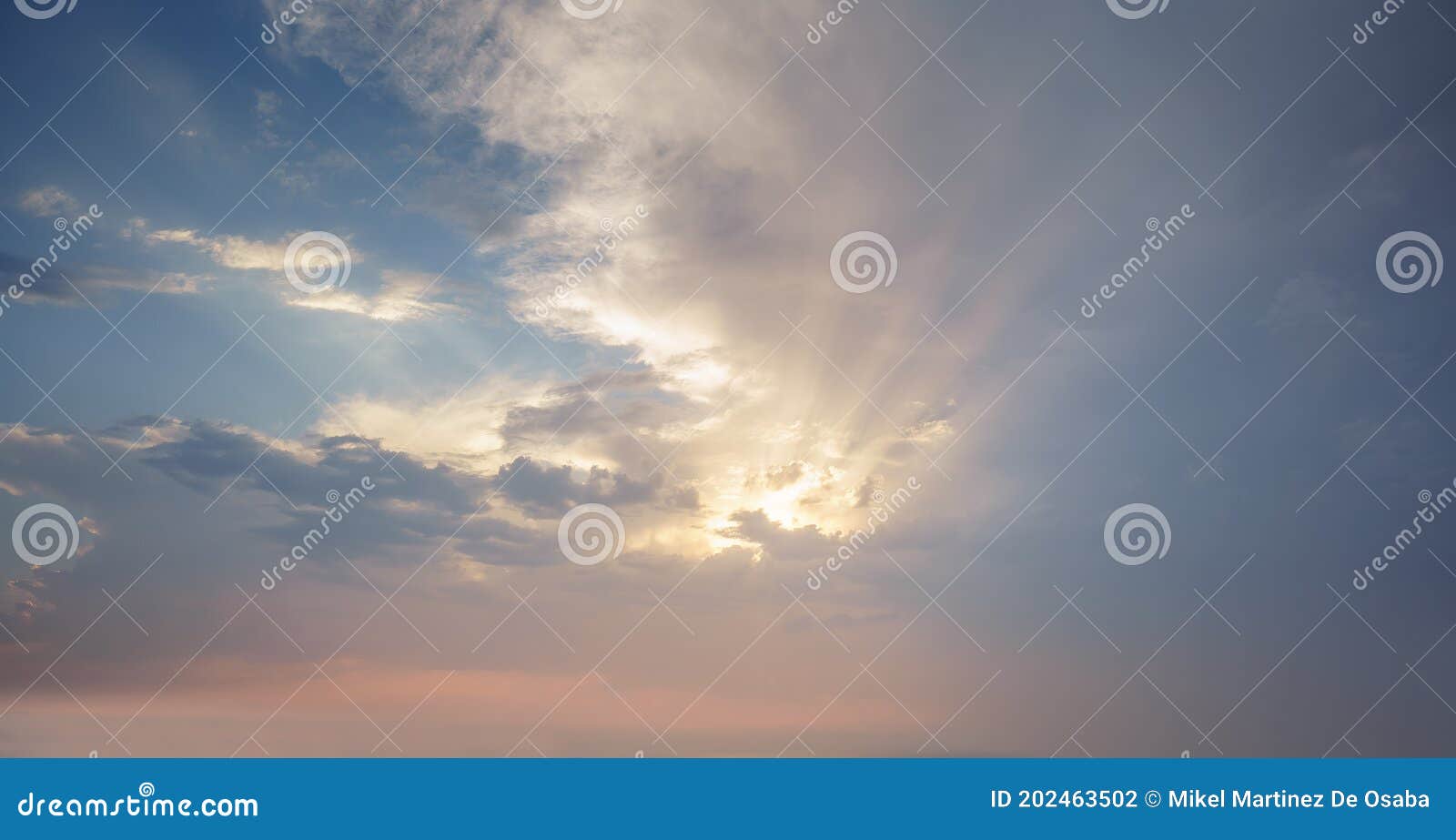 Hope Concept with Sun Rays on Sky Stock Photo - Image of colorful, blue ...