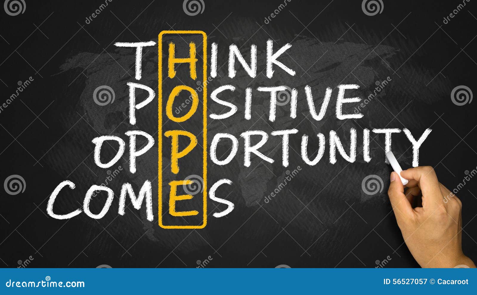 Hope Concept: Think Positive Opportunity Comes Stock Image - Image of ...