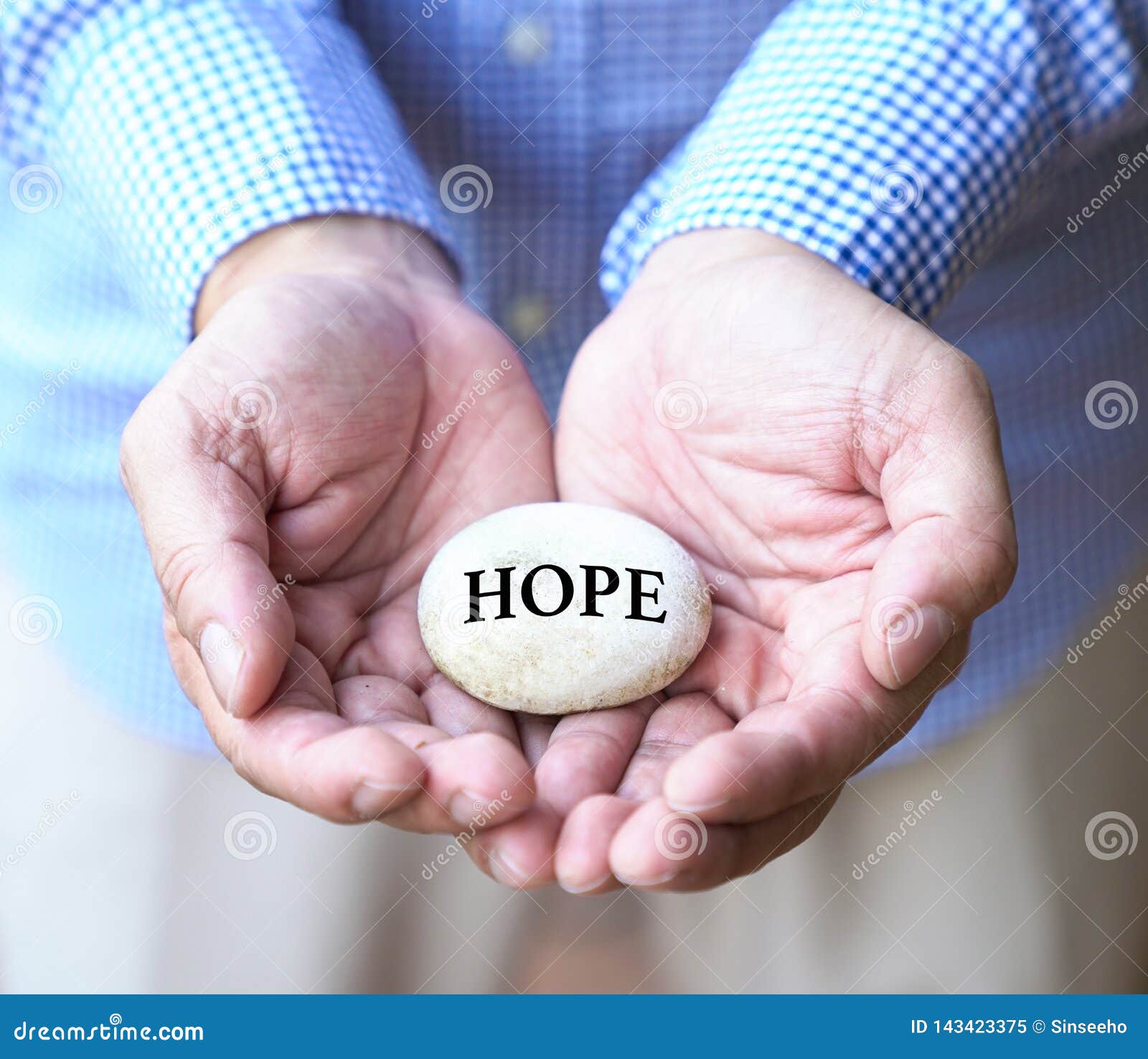Hope, Words Printed on Stone Stock Image - Image of inspiration, nature ...