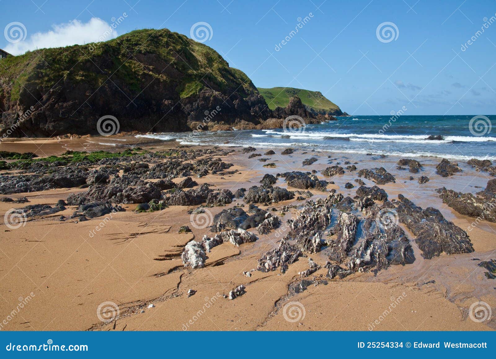 Hope cove, Devon, England. stock photo. Image of summer - 25254334