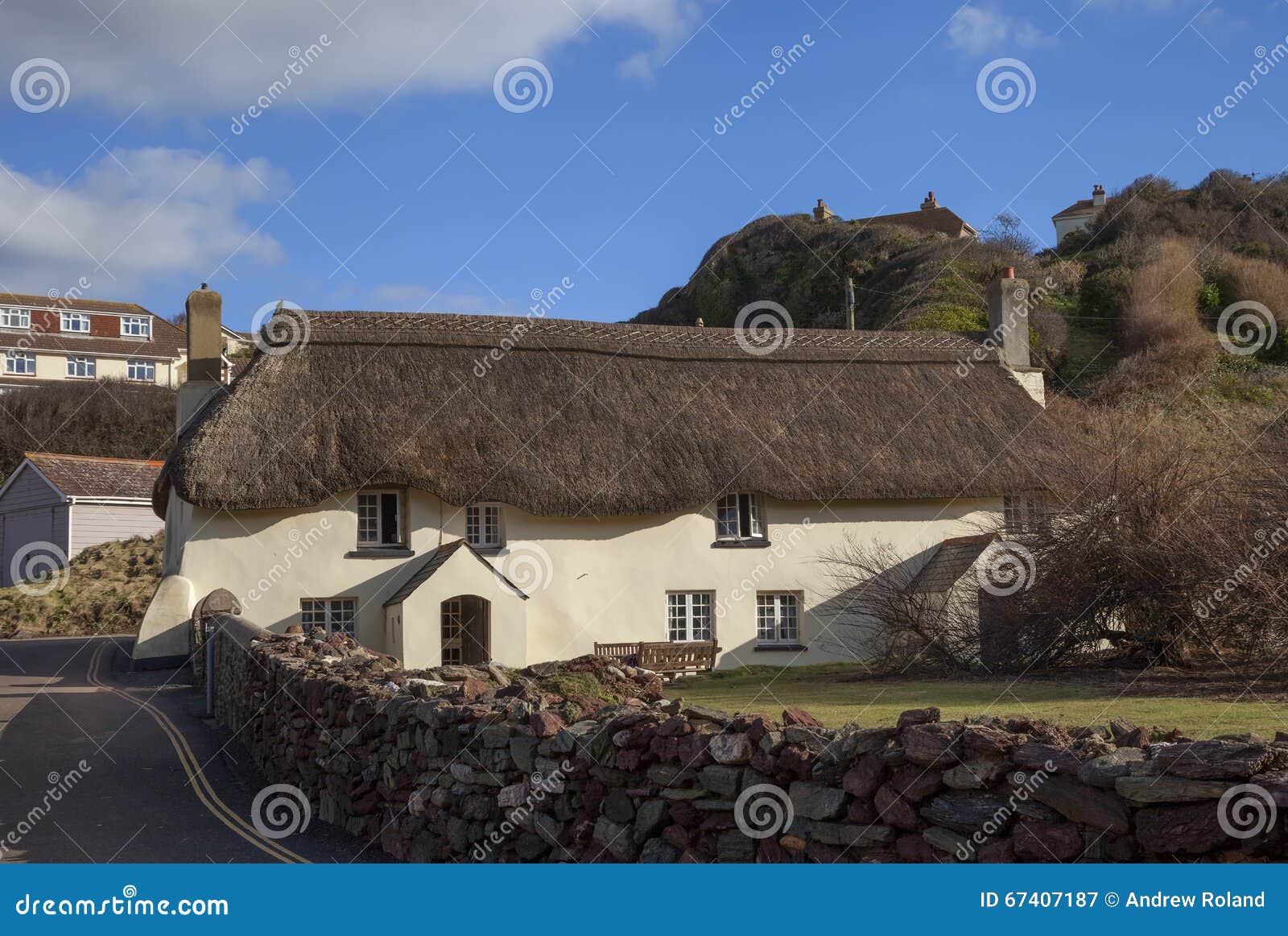 Thatched Devonshire Cottage, England Royalty-Free Stock Image ...