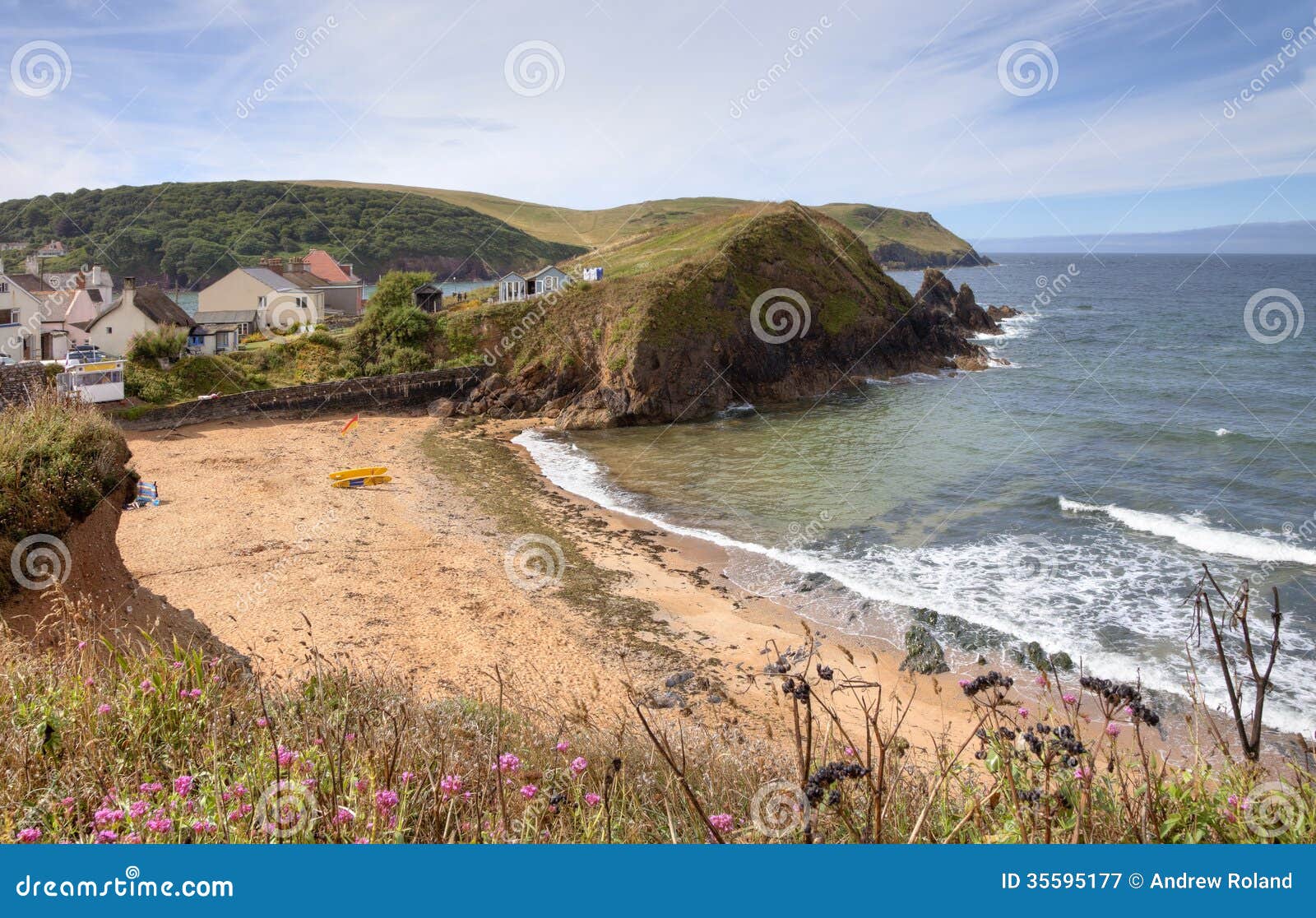 Hope Cove, Devon stock image. Image of coast, blue, united - 35595177