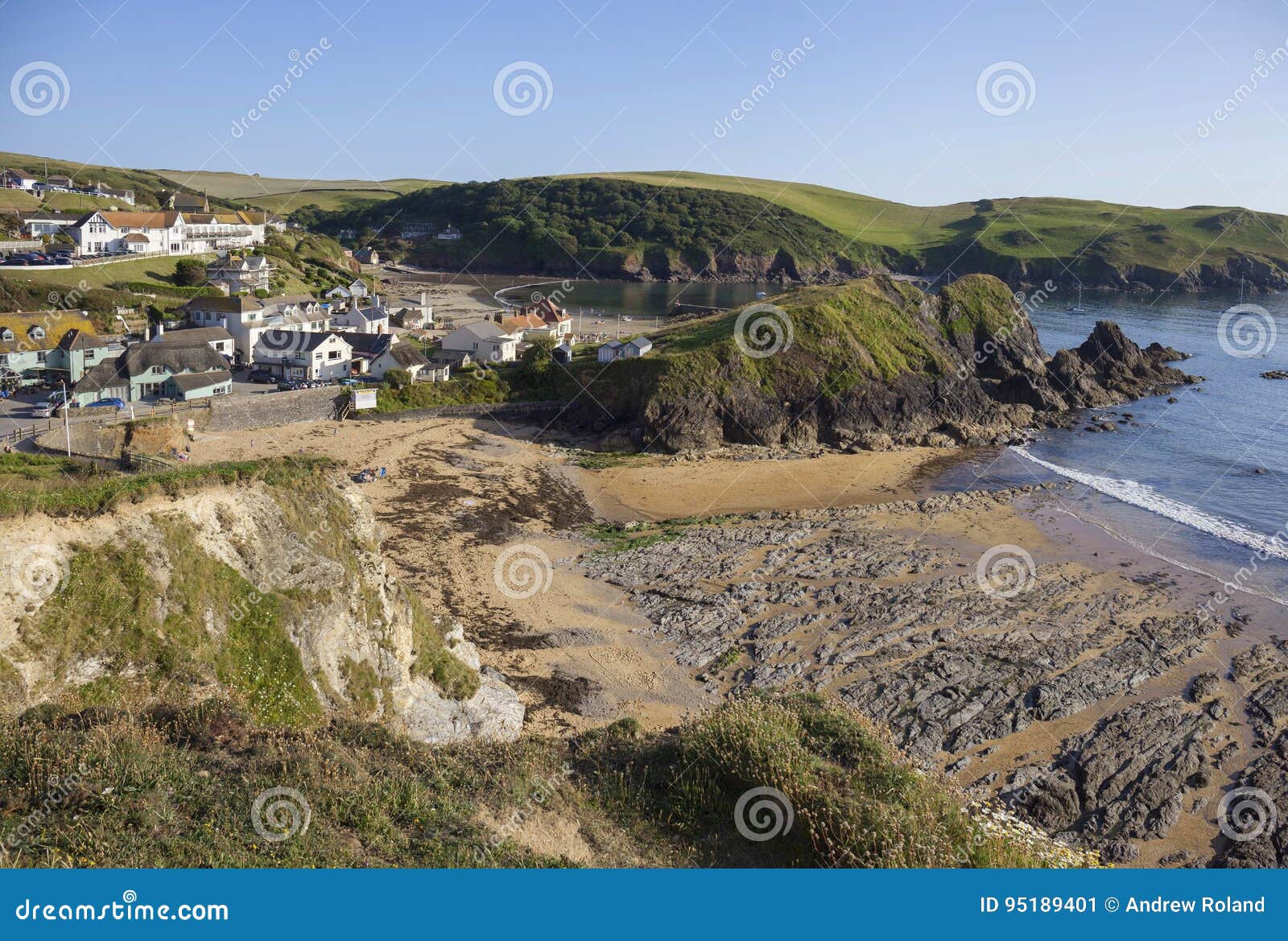 Hope Cove Village, Devon, England Stock Image - Image of outdoors ...
