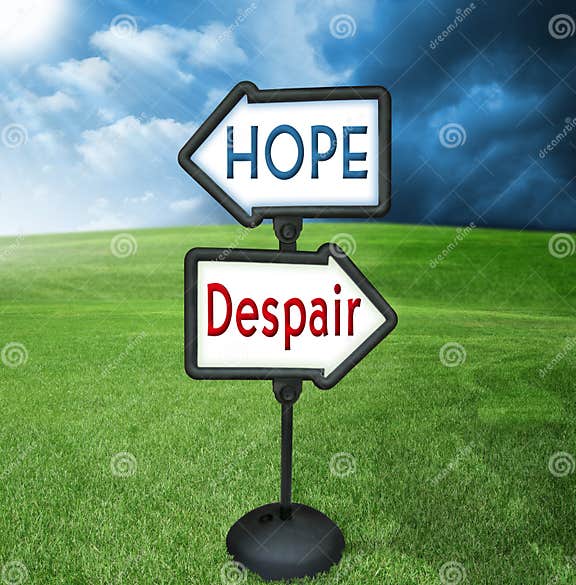 Hope and despair stock photo. Image of space, message - 5777526