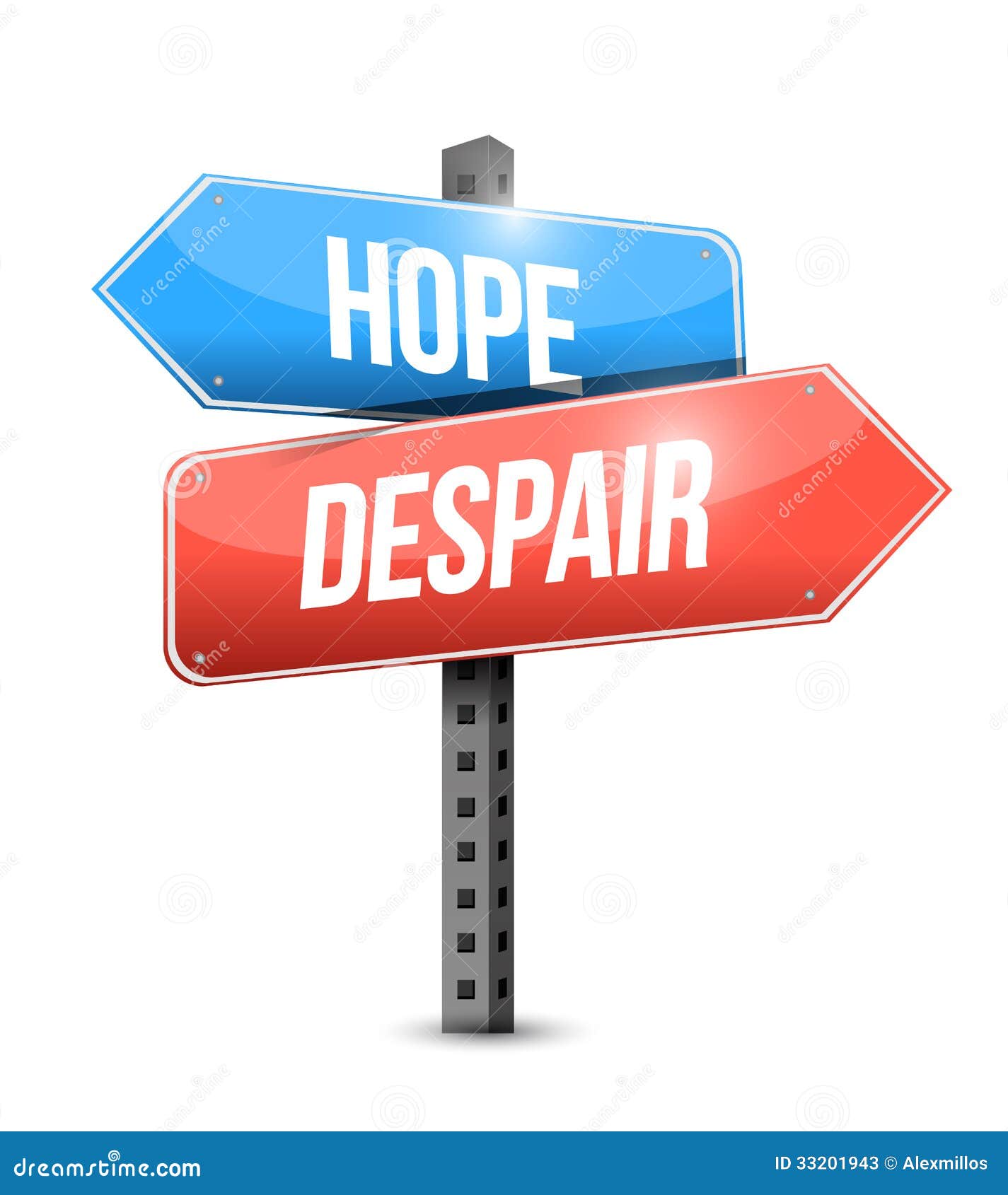 Hope, Despair Road Sign Illustration Design Stock Illustration ...