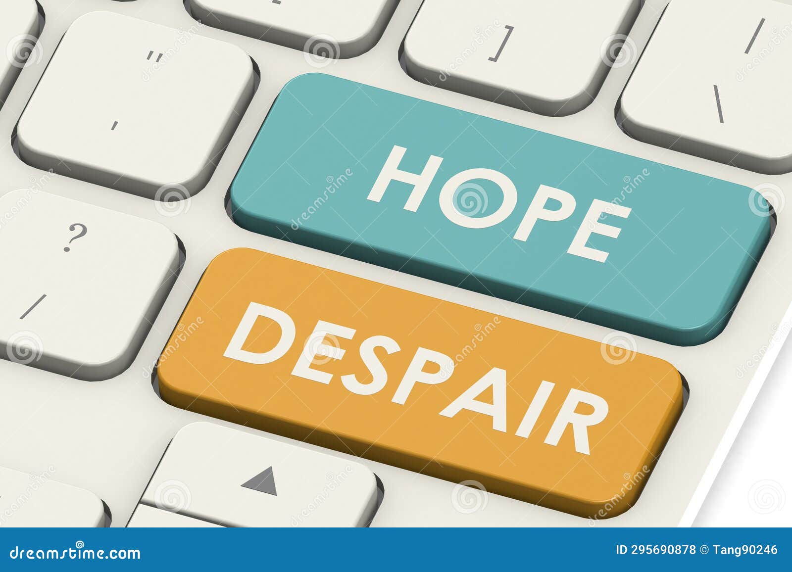 Hope and Despair Word on White Keyboard Stock Illustration ...