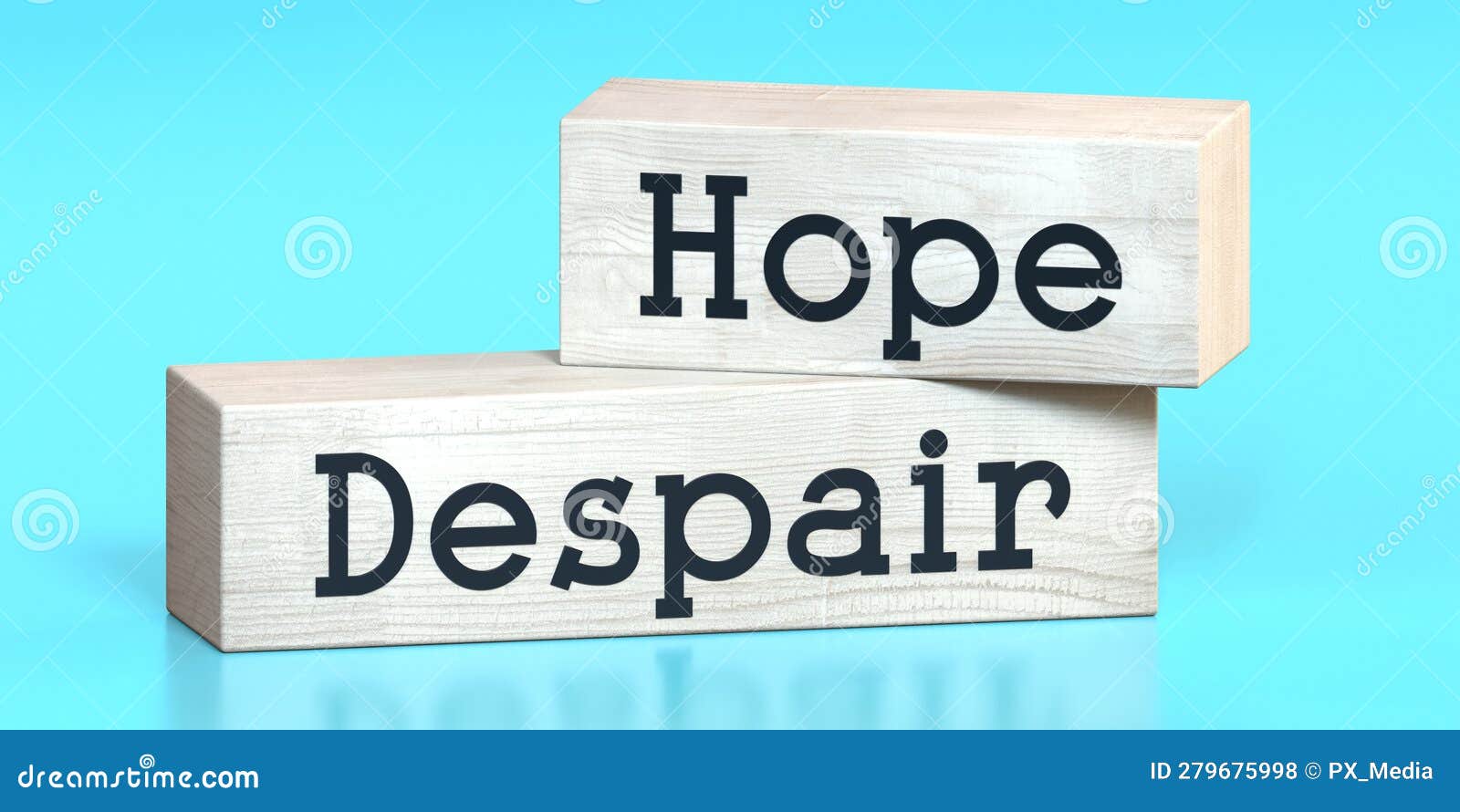 Hope, Despair - Words on Wooden Blocks Stock Illustration ...