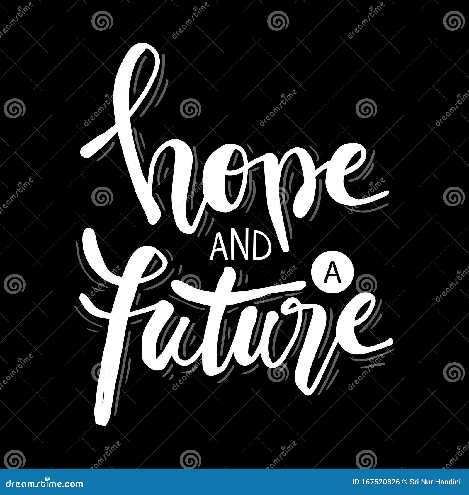Hope and a Future Hand Lettering. Stock Vector - Illustration of ...