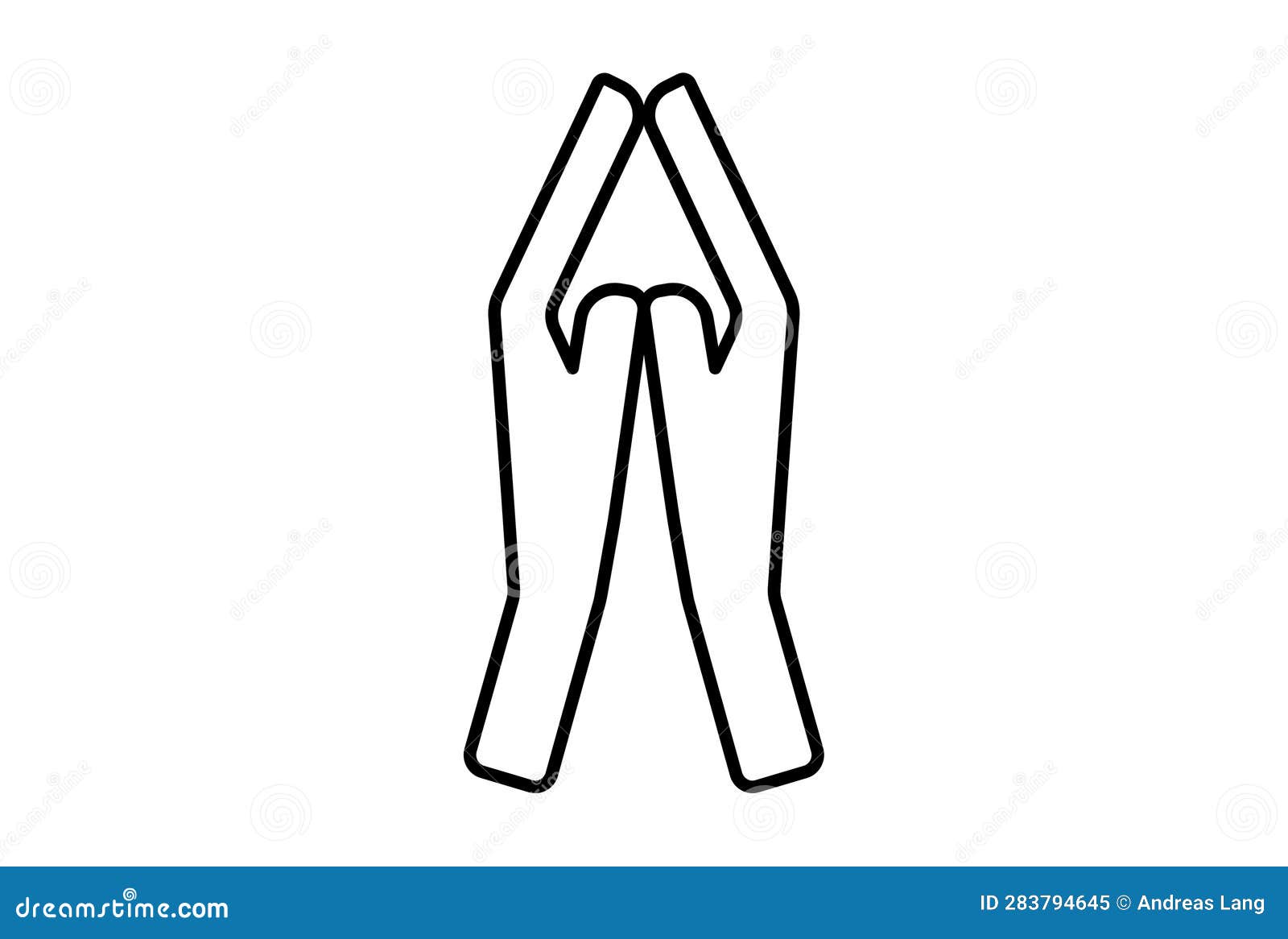 Hope Hand Icon Gesture Line Symbol Web App Sign Stock Illustration ...
