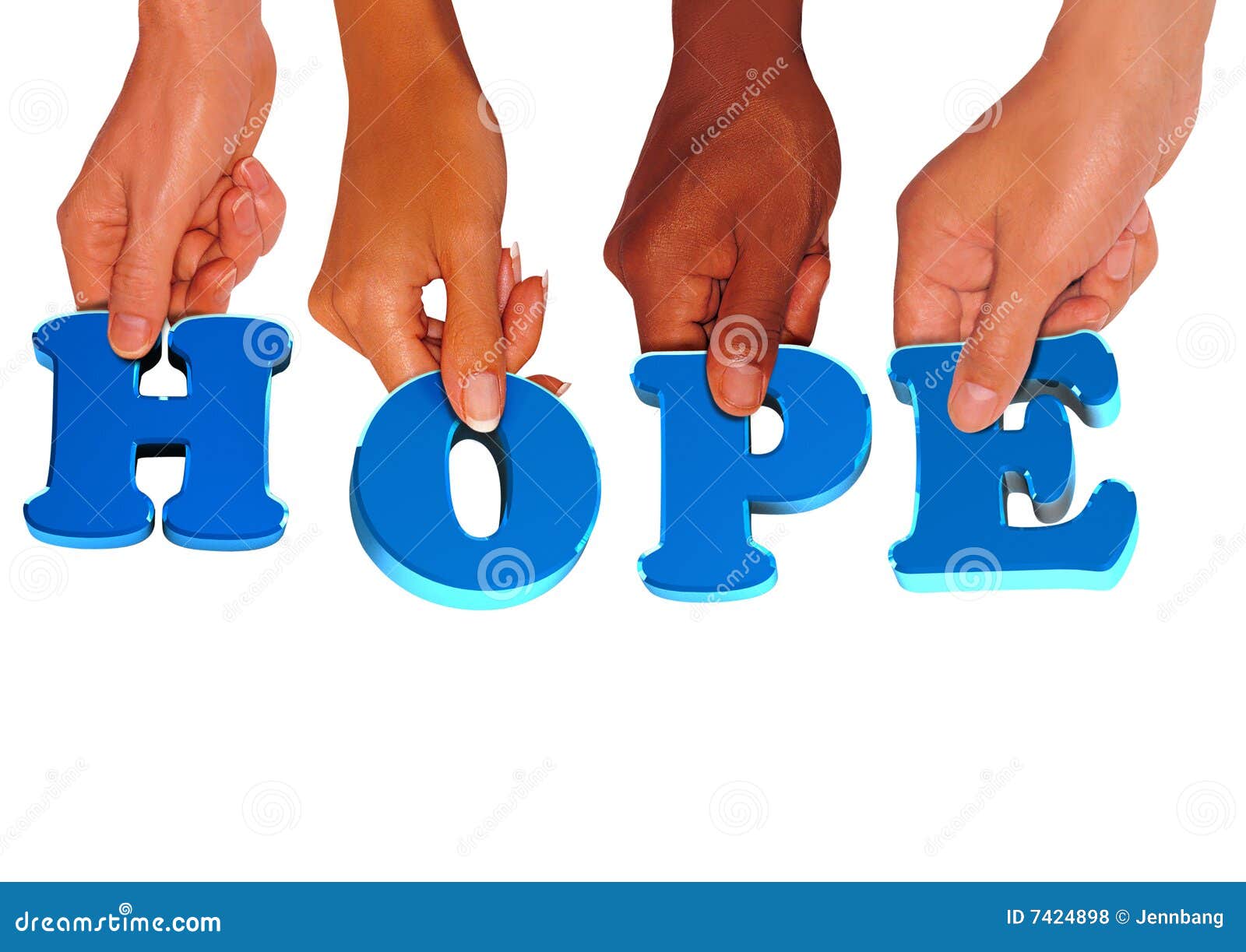 Hope holding stock illustration. Illustration of concept - 7424898