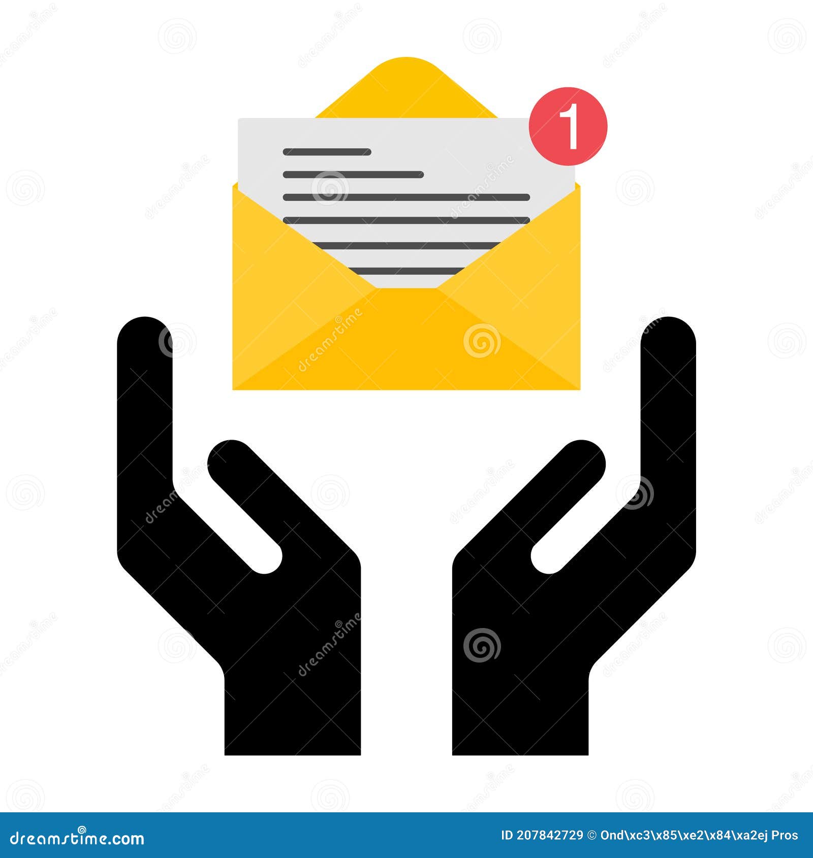 Hope Icon, Human Hand With Exclamation Mark Symbol, Help And Protection ...