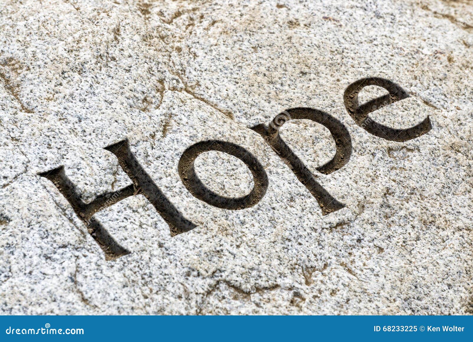 Hope Inscribed in Rock stock image. Image of achievement - 68233225