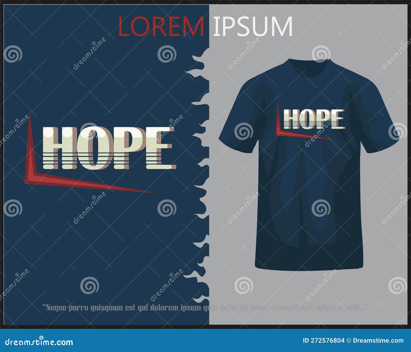 "hope" Lettering Design Isolated on Blue T-shirt Stock Vector ...