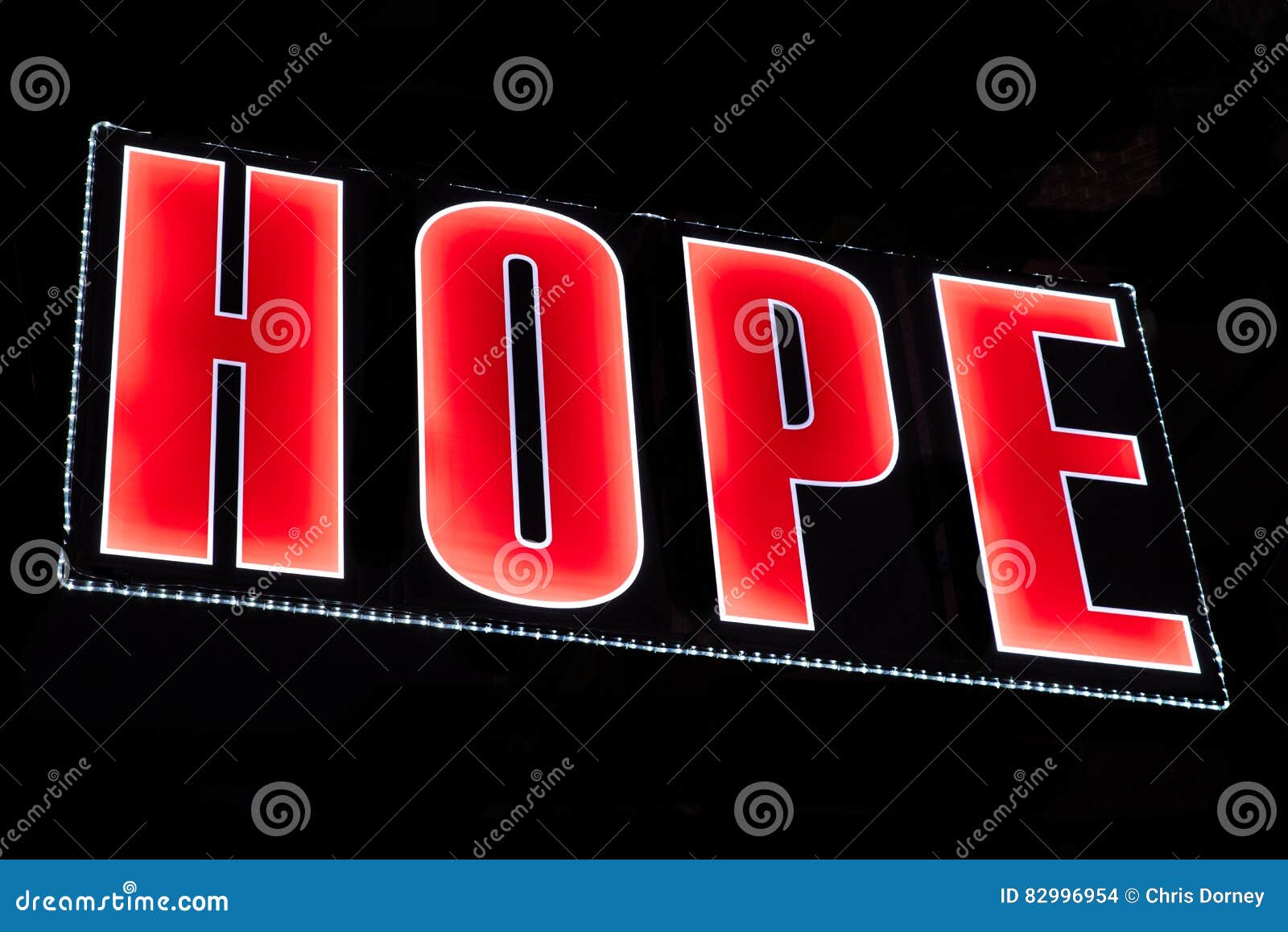 HOPE in Lights stock photo. Image of desire, lights, emotion - 82996954