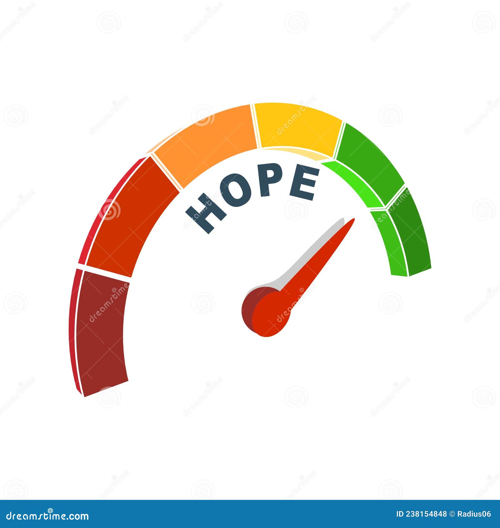 Hope Measuring Device with Arrow and Scale. Stock Vector - Illustration ...