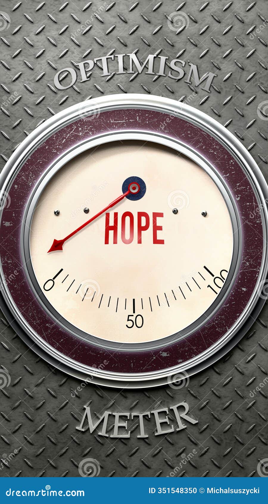 Hope and Optimism that is Hitting a Full Scale, Showing a Very High ...