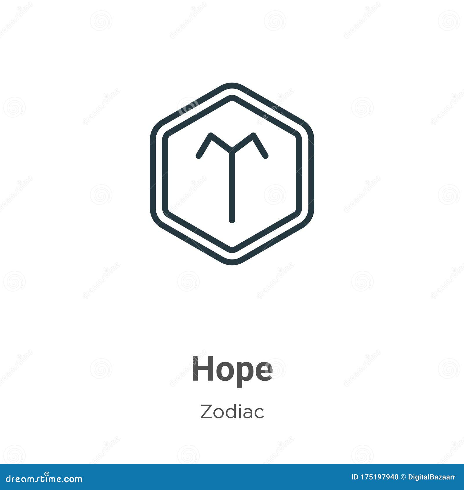 Hope Outline Vector Icon. Thin Line Black Hope Icon, Flat Vector Simple ...